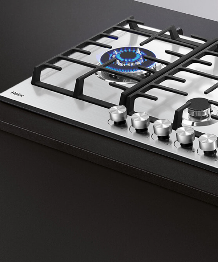 Haier 90cm Stainless Steel 5 Burner Gas Cooktop - 500 Series ...