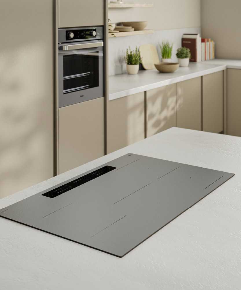 Haier 90cm Grey Glass 5 Zone/Flexi Zone Induction Cooktop - 500 Series ...