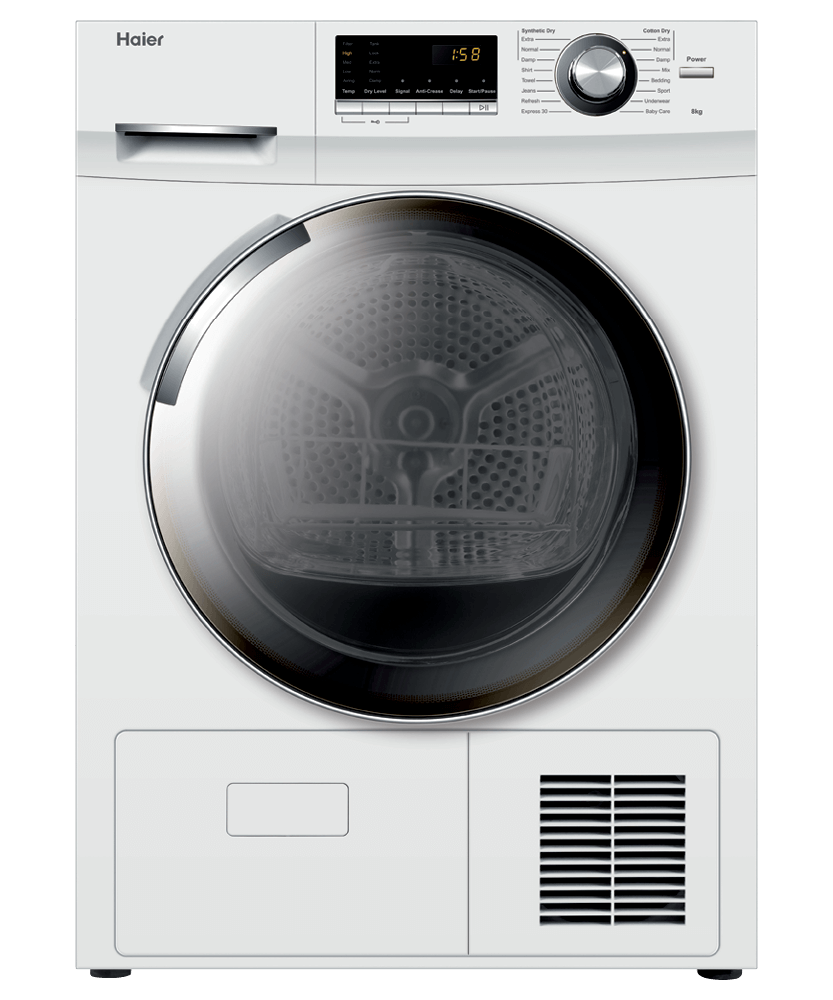 Haier 8kg White Condensing Dryer - 600 Series - HDC80E1 - Berloni ...