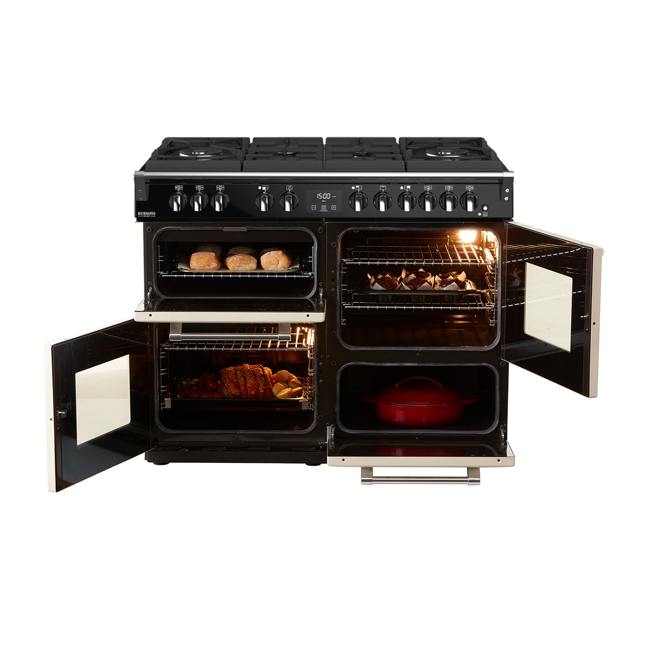 Belling 110cm Richmond Deluxe Dual Fuel Freestanding Oven - Split Ovens ...