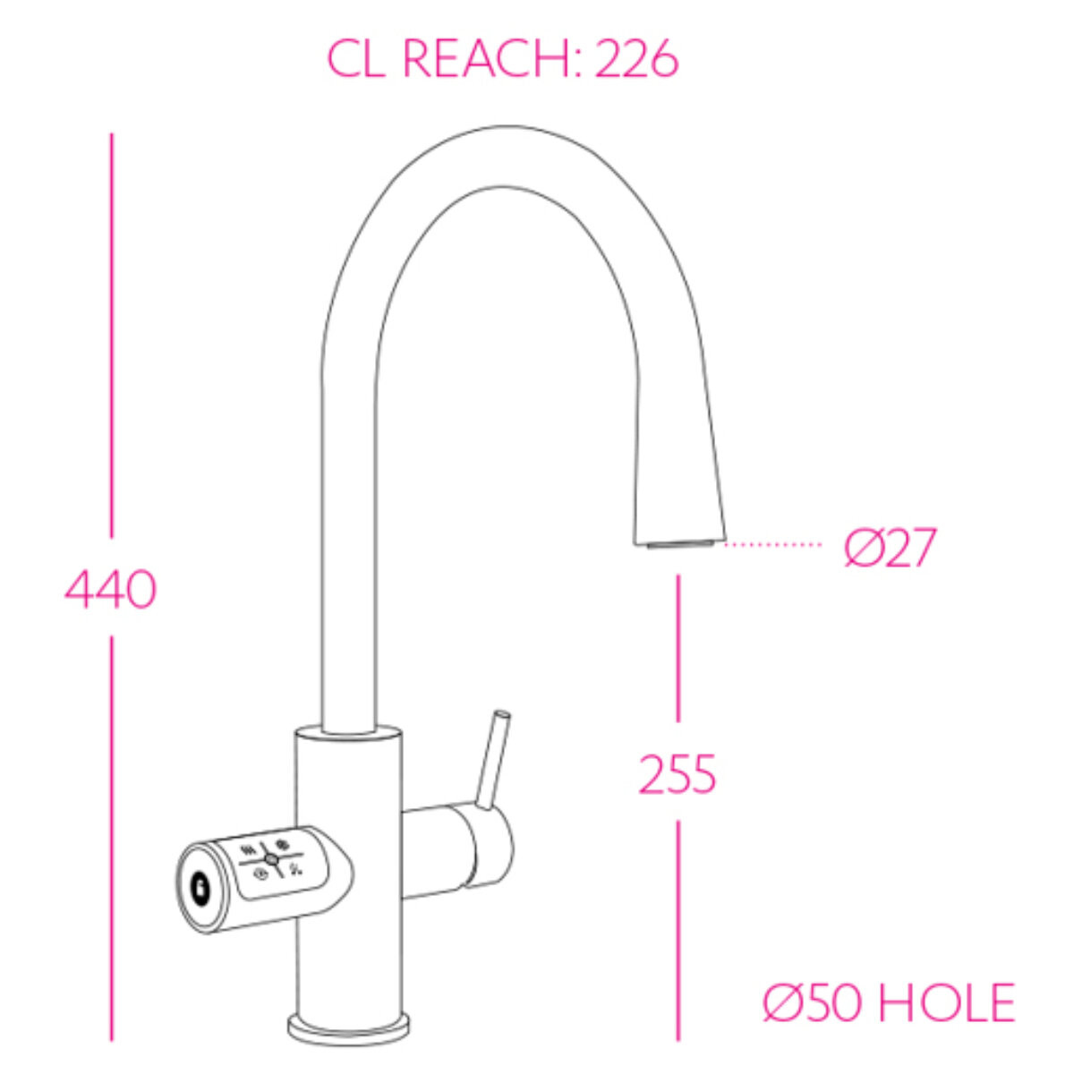 ZIP HYDROTAP G5 CELSIUS PLUS ALL-IN-ON BRUSHED NICKEL TAP - H5M784Z09AU
