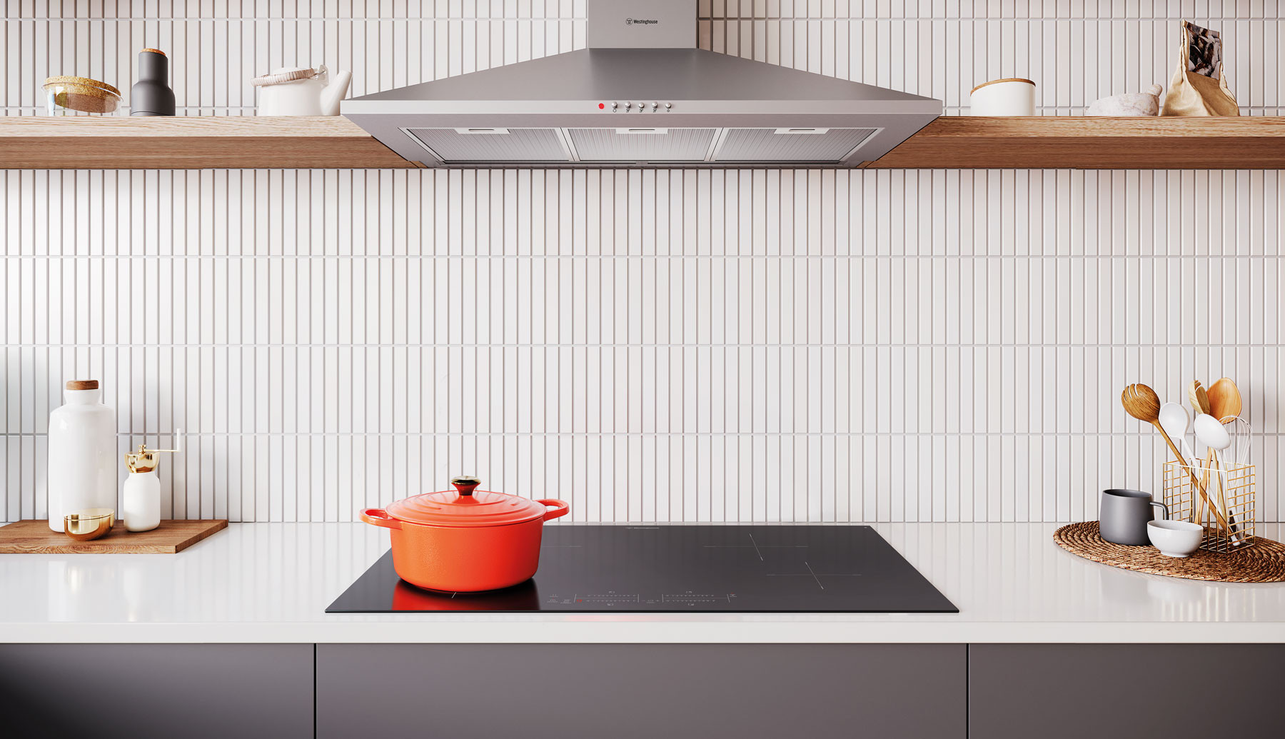 Westinghouse 90cm 4 Zone Induction Cooktop - WHI943BD - Berloni Appliances