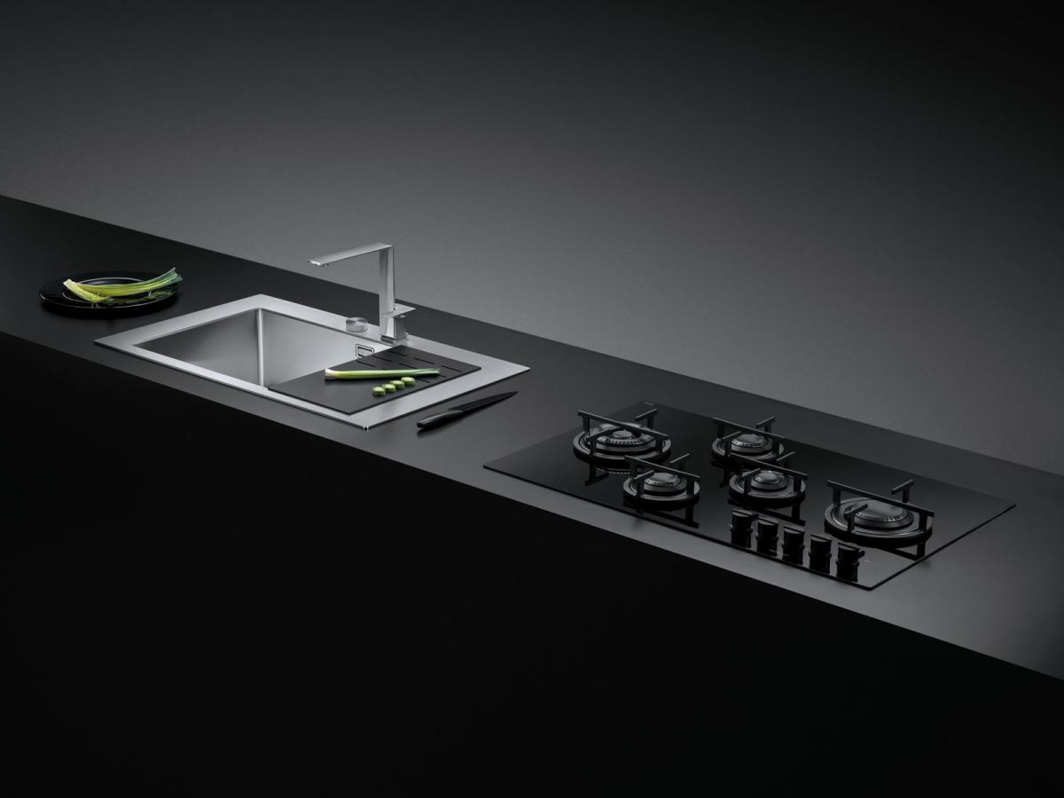Barazza 90cm Mood Black Gas On Glass Cooktop - 1PMD95B - Berloni Appliances