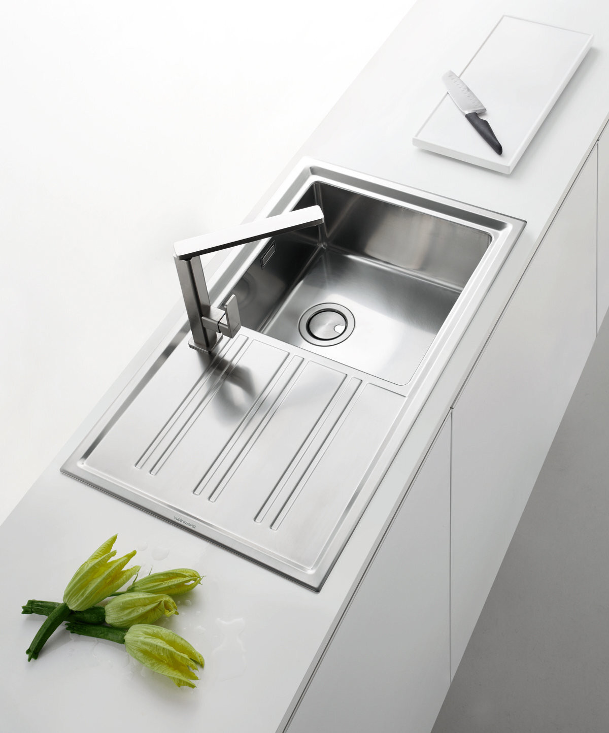 Barazza Stainless Steel Single Bowl Sink With Drainer - Reversible ...