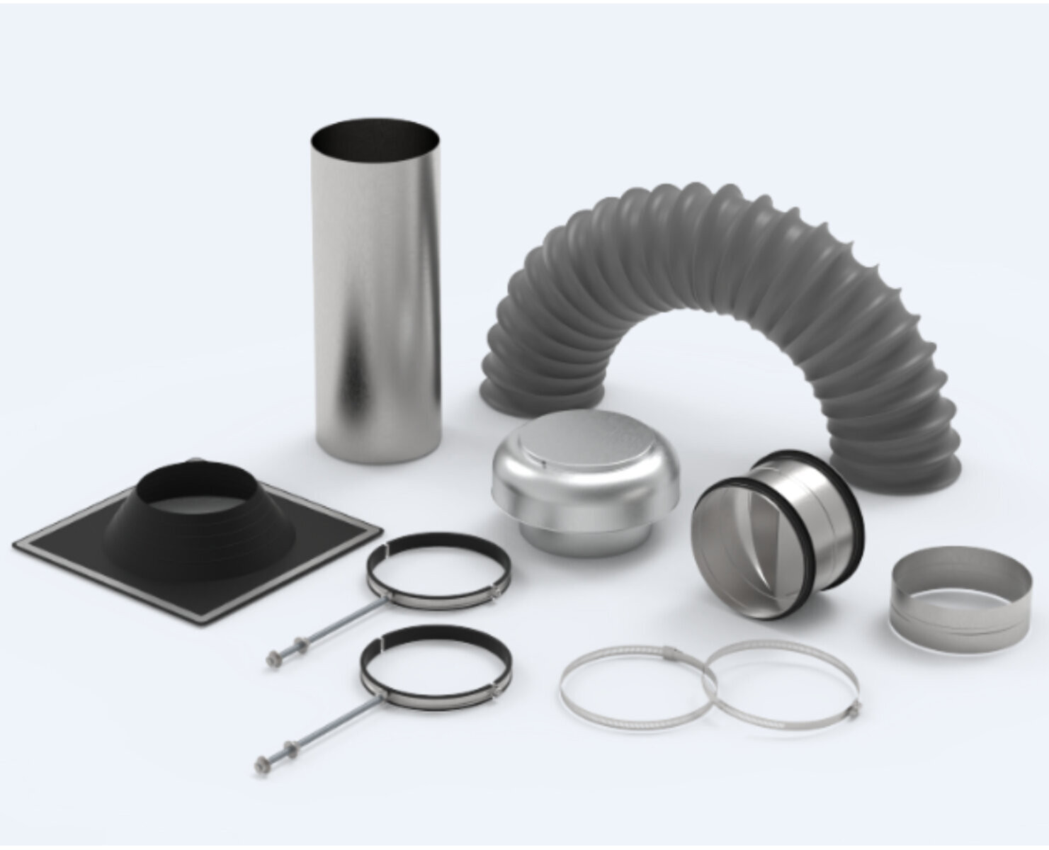 AERO 200MM METAL ROOF DUCTING KIT - ADK.200MET