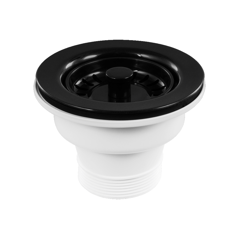 Abey Plug & Waste 90x50mm Black - 6025-B - Berloni Appliances