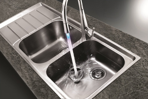 Franke Neptune Double Bowl Sink With Drainer - NEX621 - Berloni Appliances