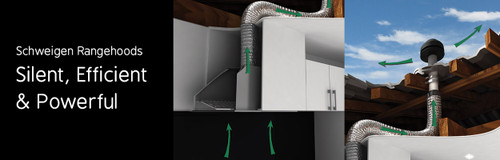 Schweigen 90cm Square Line Silent Island Canopy - External Motors ...