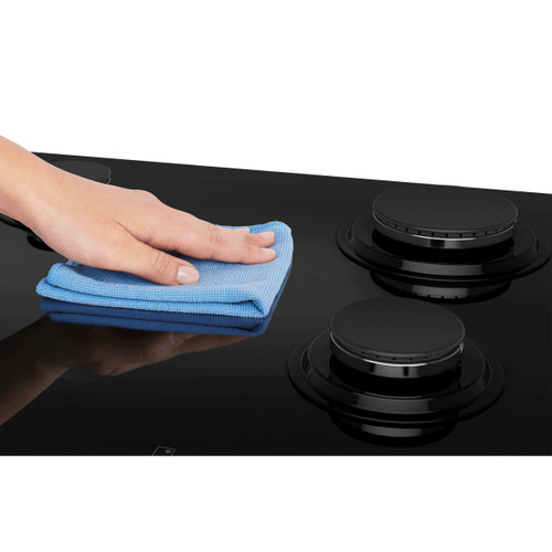 WESTINGHOUSE 90CM BLACK CERAMIC GLASS GAS COOKTOP - 5 BURNERS - WHG959BD
