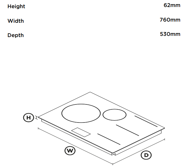 Fisher & Paykel 76cm Black Primary Modular 4 Zone Induction Cooktop With Smart Zone - Series 9 ...