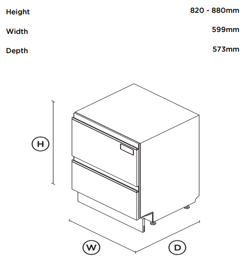 Fisher & Paykel Black Stainless Steel Built-Under Double Dishdrawer ...