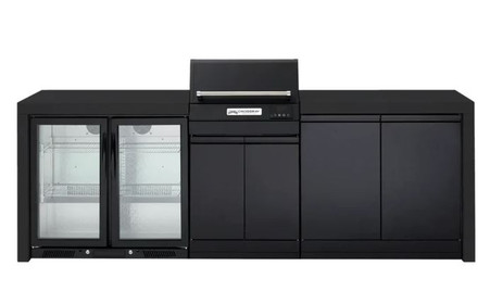 Crossray Black Outdoor Extreme Electric BBQ Kitchen With Double Bar ...