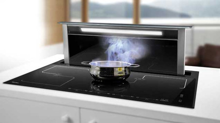 Sirius Valentina 90cm 4 Zone Induction Cooktop With 81cm Downdraft Unit ...