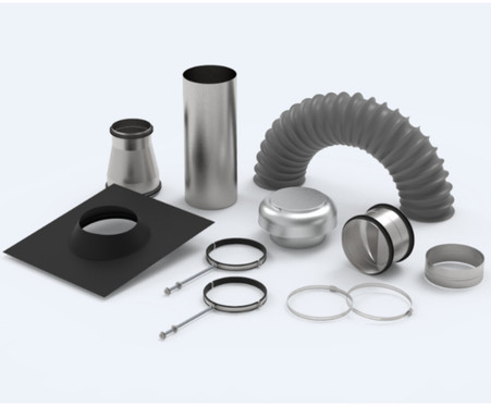 AERO 150MM TILE ROOF DUCTING KIT - ADK.150TILE
