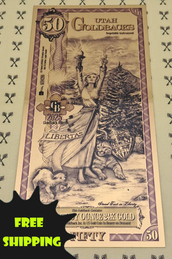 2025 Utah 50 Goldback with UV-Reactive Ink* - Gold is Back