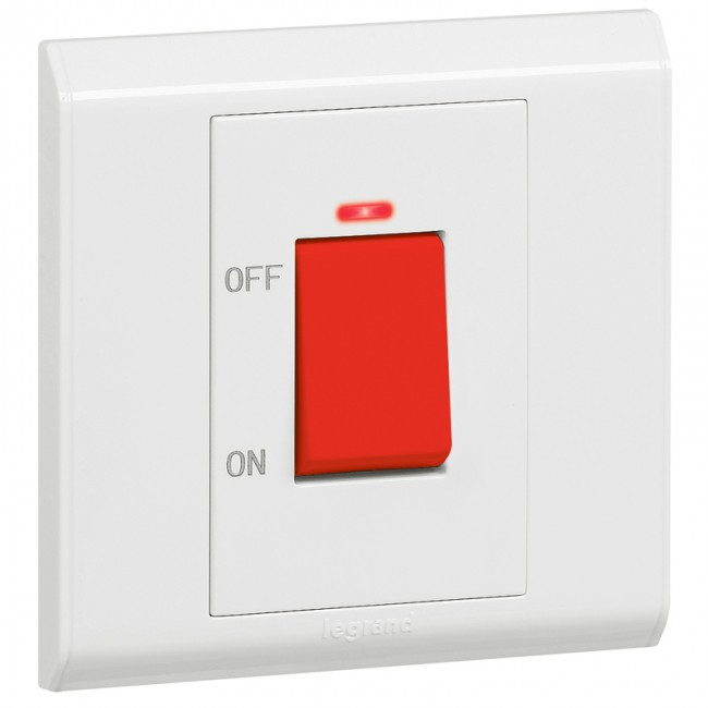 Legrand - 20A Dp Switch Wh +Neon +Earth - Pe-617072 - ApexTools.com