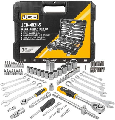 JCB Socket And Bit Set 82Pcs 4821-5-JCB - Apex Trading Company WLL