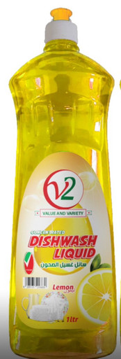 V2PLUS Dish Wash Lemon 1L V2PLUS-DL-1L - Apex Trading Company WLL