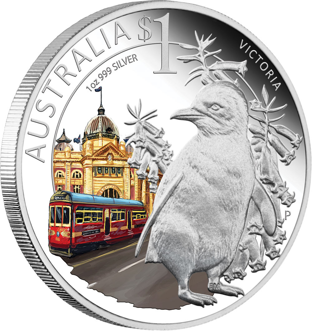 2010 $1 ANDA Melbourne Coin Show Celebrate Australia Victoria 1oz ...