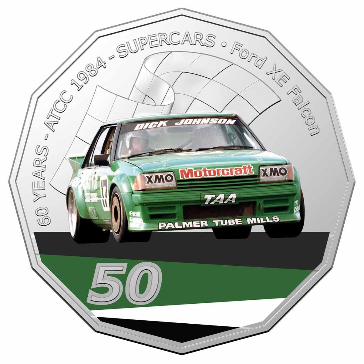 2020 50c 60 Years Of Supercars Ford Xe Falcon Pnc Town Hall Coins And