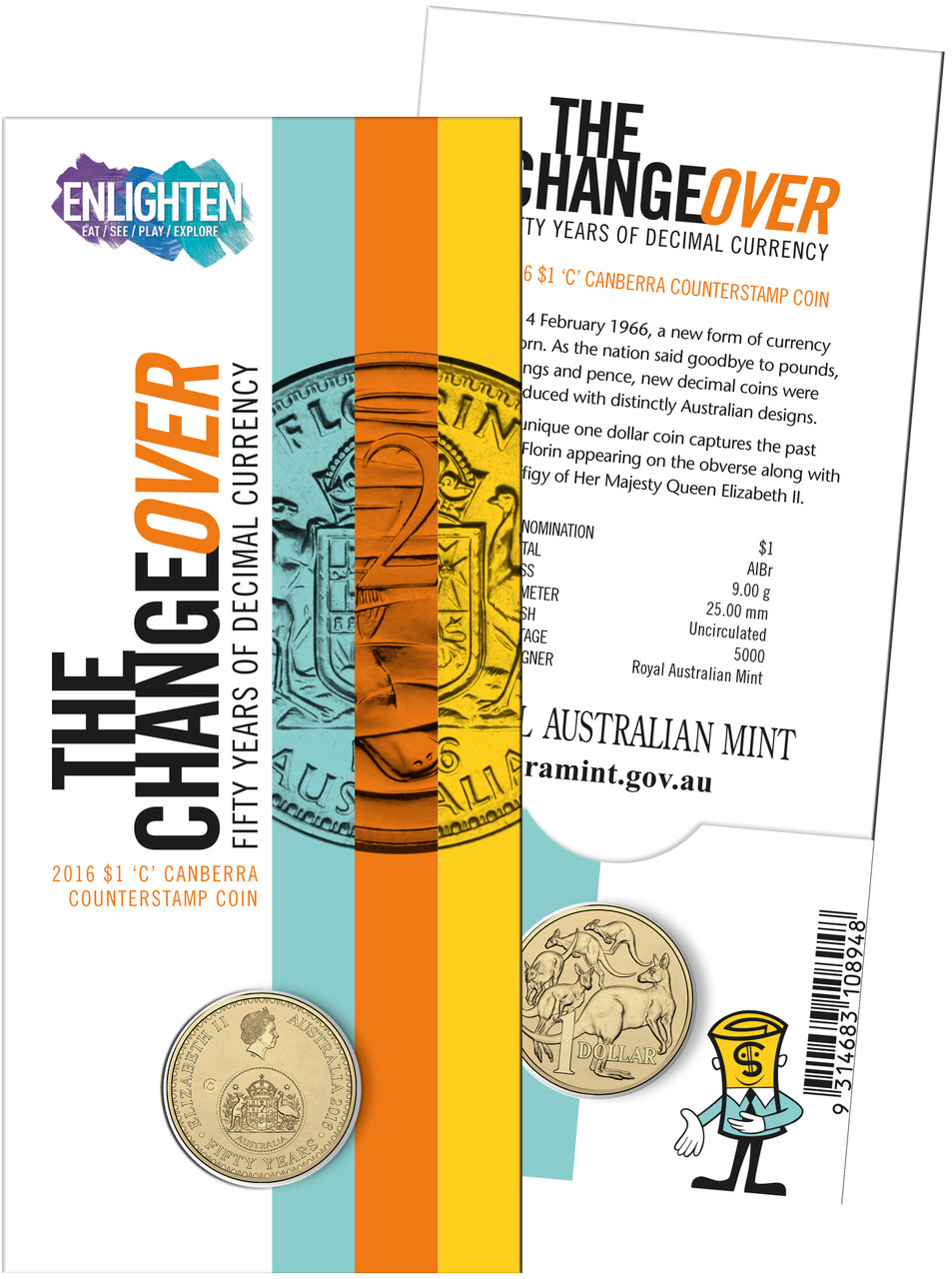 2016 $1 The Change Over Fifty Years of Decimal Currency 'C ...
