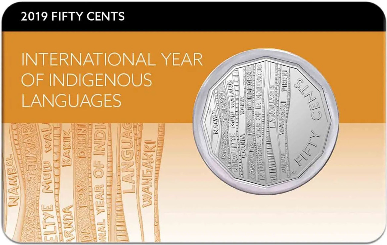 2019 50c International Year of Indigenous Languages UNC Coin - Town ...