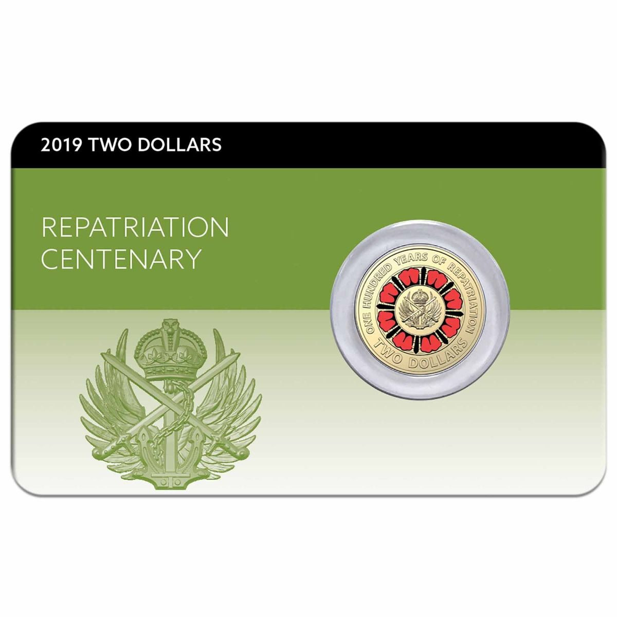 2019 $2 Lest We Forget Repatriation Centenary Coloured UNC Coin - Town ...