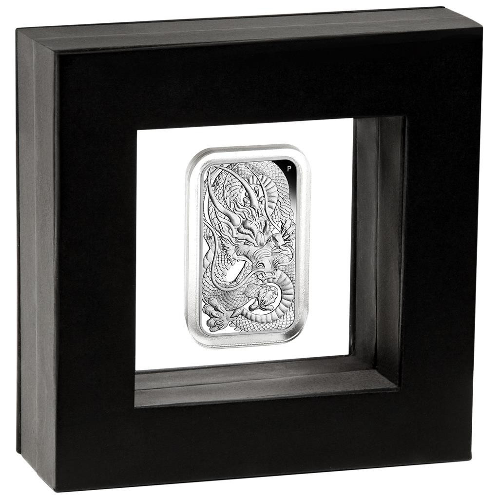 2021 $1 Dragon 1oz Silver Proof Rectangular Coin - Town Hall Coins and ...