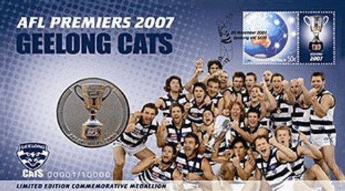 2009 Afl Premiers Geelong Cats Medallion Pnc Town Hall Coins And