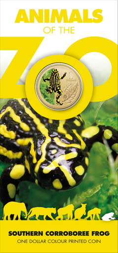 2012 $1 Animals of The Zoo Southern Corroboree Frog Coloured ...