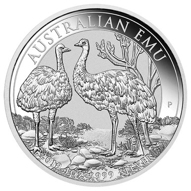 2019 $1 Australian Emu 1oz Silver BU Coin - Town Hall Coins and ...
