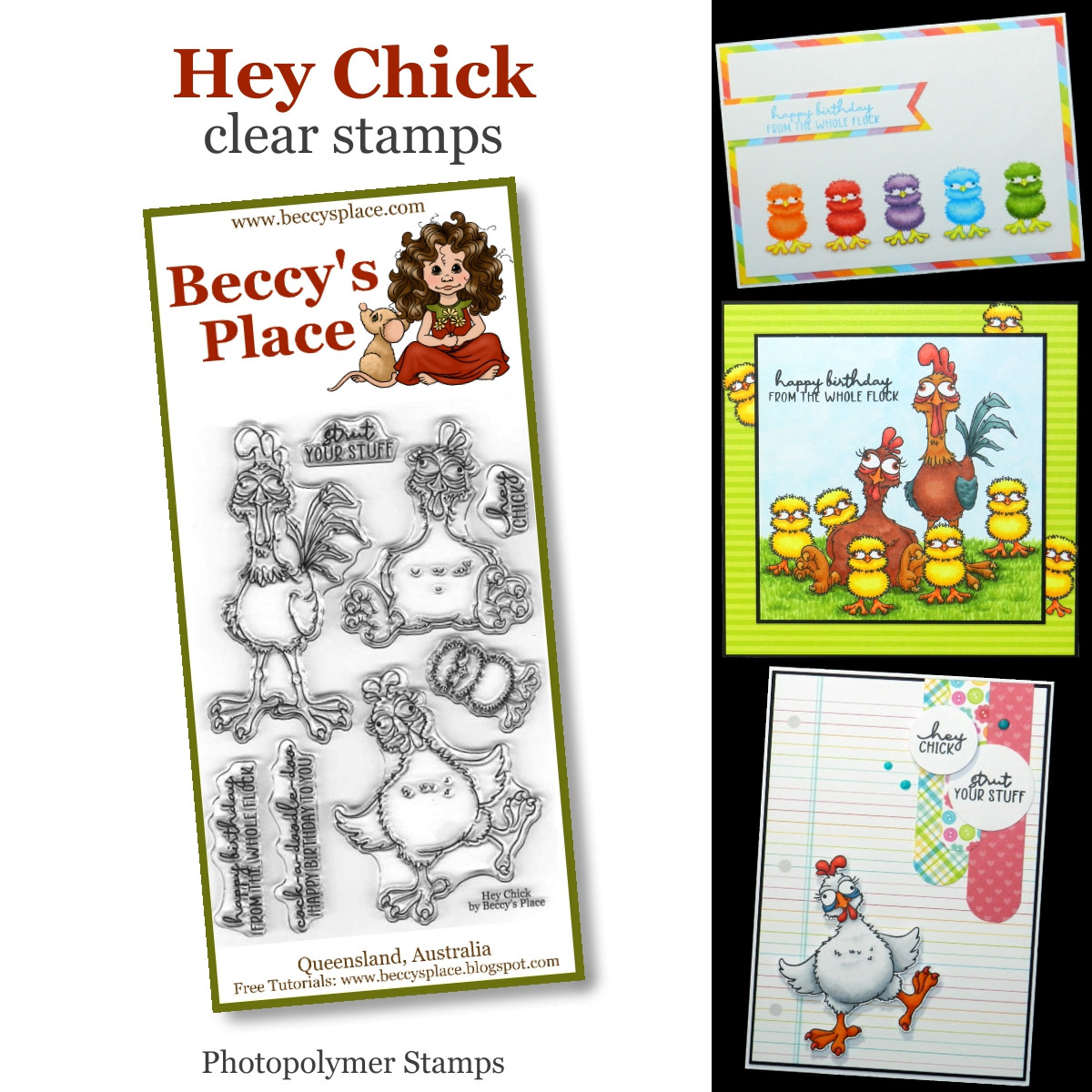 Hey Chick clear stamps