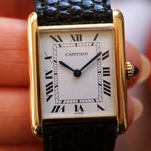 Cartier Tank Louis Ref. 78086 Paris Dial 18k Gold 1980s