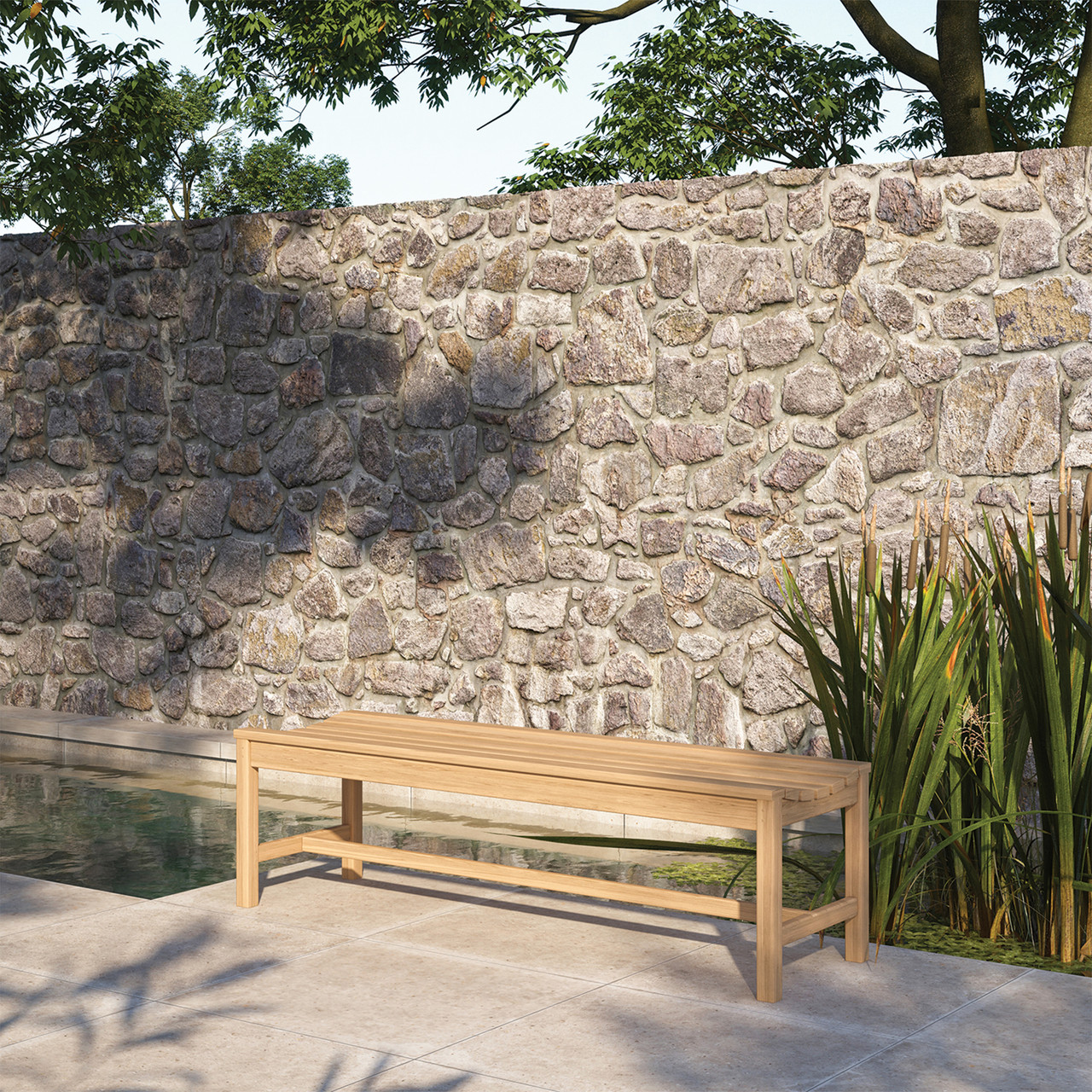 Oxford Teak 5' Backless Bench - Oxford Garden Shop