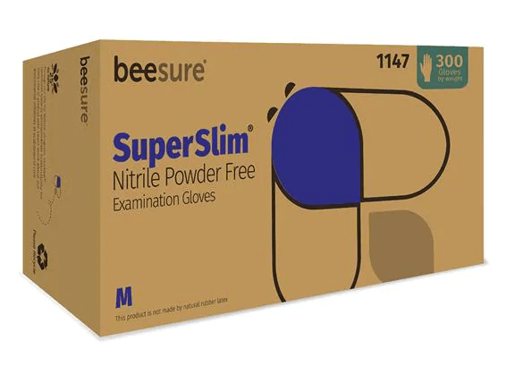 BeeSure SuperSlim PF Nitrile Exam Gloves