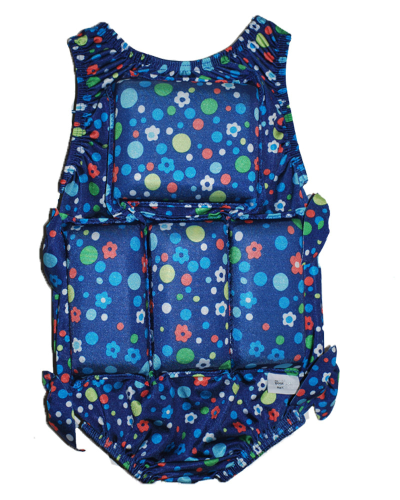 My Pool Pal Girls Flotation Swimsuit - Dots & Daisy - Medium Only