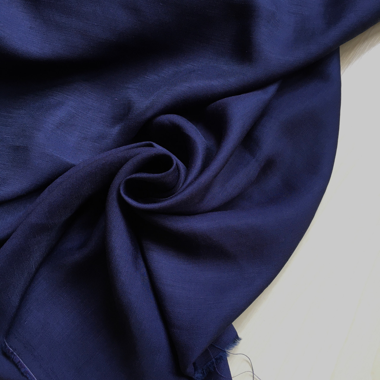 168gsm navy blue tencel linen, last 1.1m - WiththeWeave