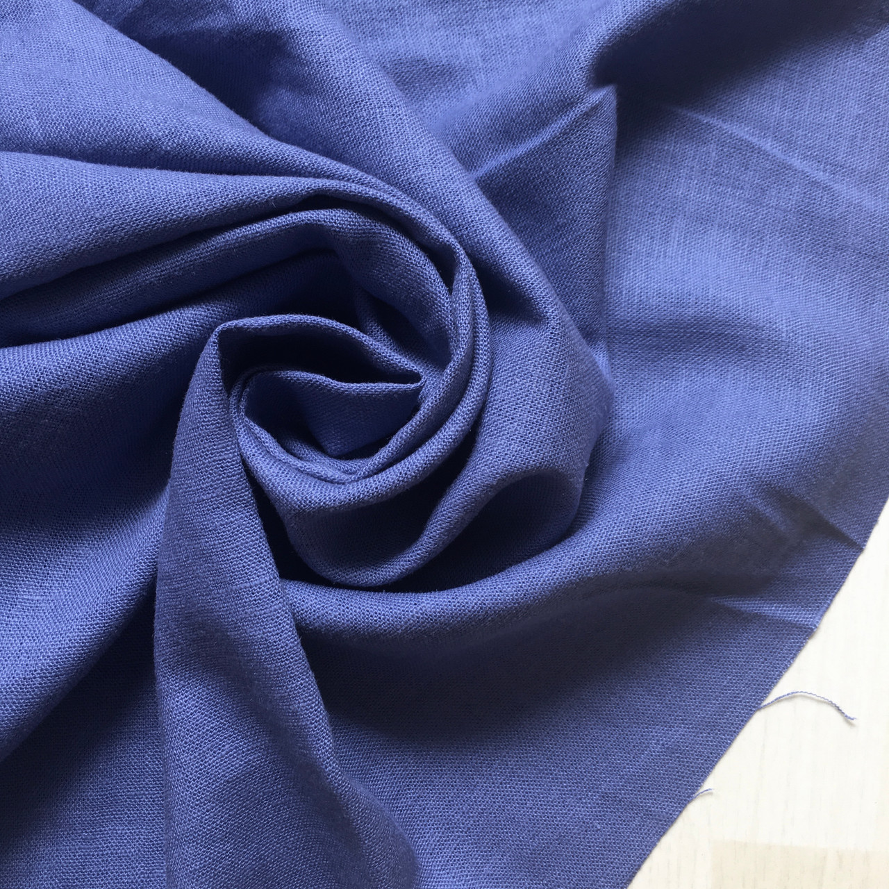 194gsm greyish blue linen rayon, last 1.1m - WiththeWeave