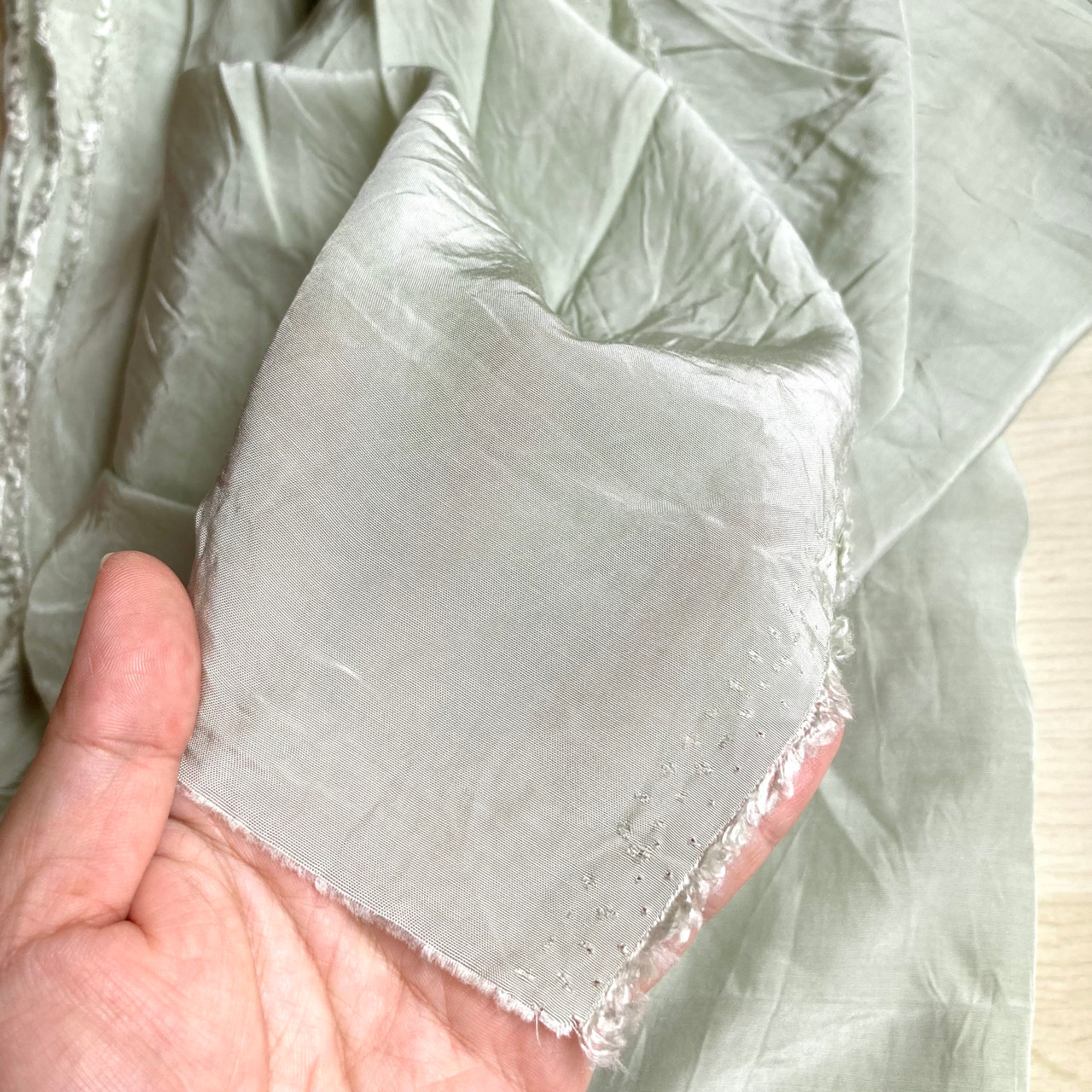 94gsm tencel viscose lining sage green, by metre - WiththeWeave