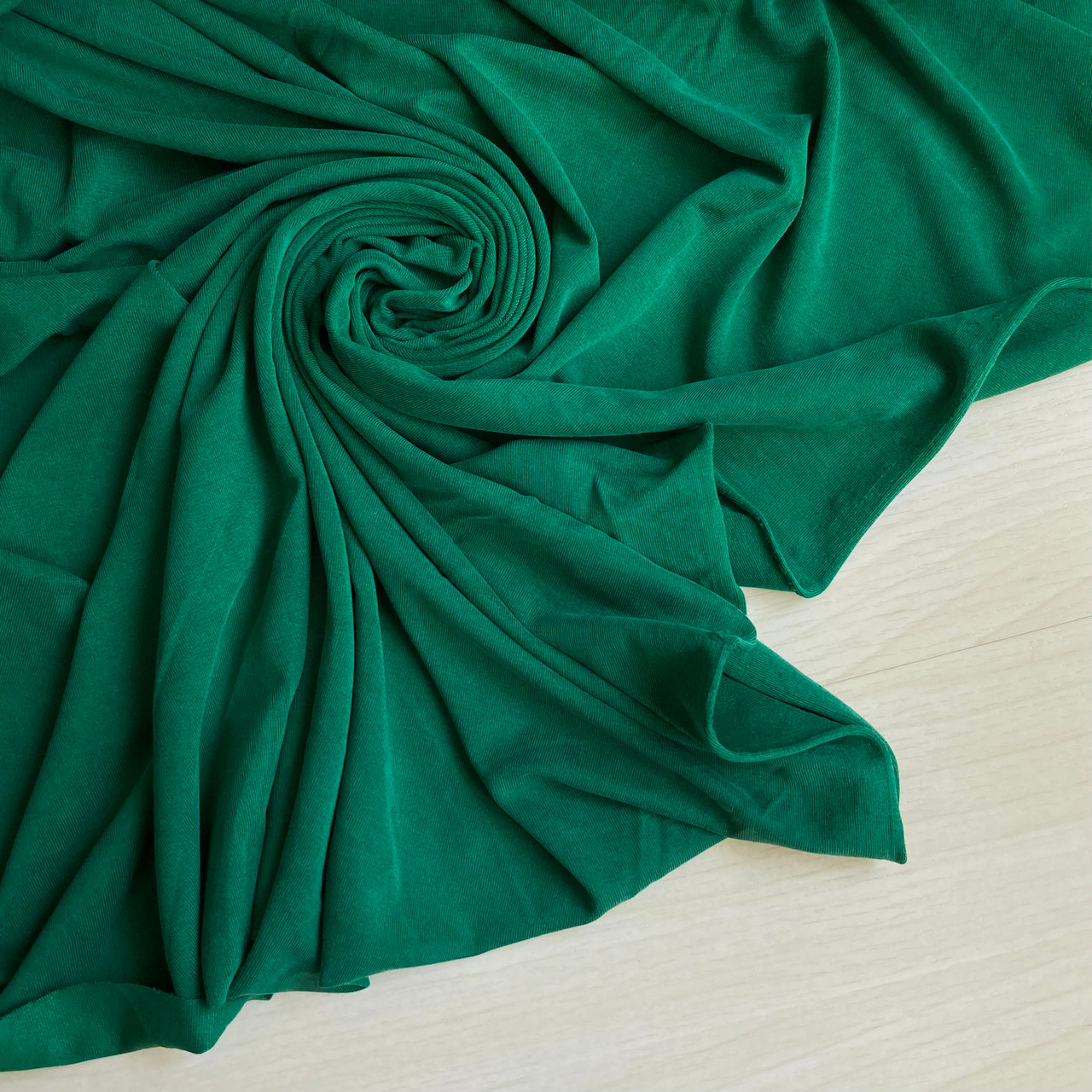 Emerald lyocell blend stretch interlock 200gsm, by metre - WiththeWeave