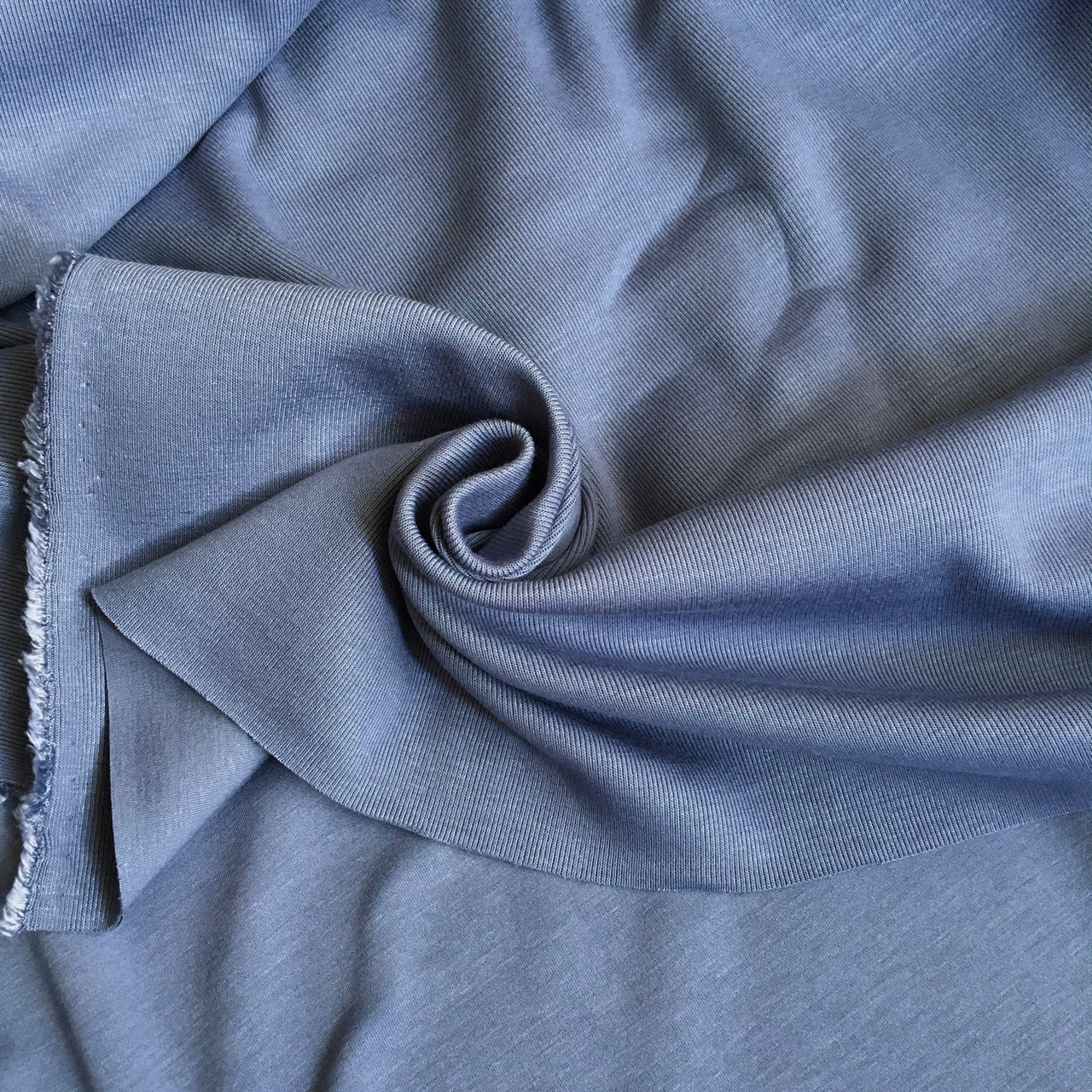 Double knit blue grey 369gsm, by metre - WiththeWeave