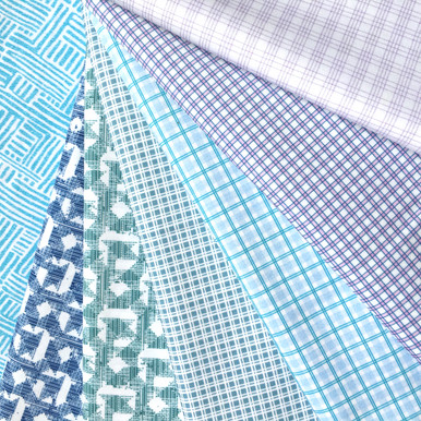 Mercerised cotton interlock sample prints (2) 148-161gsm, by piece ...