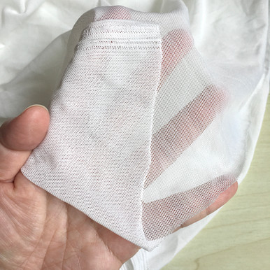 Polyester stretch mesh white 102gsm, by metre - WiththeWeave