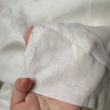 150gsm light ivory linen, by metre - WiththeWeave