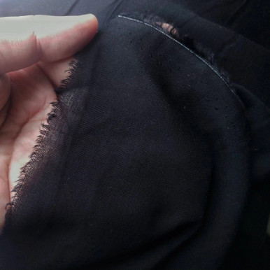 81gsm black rayon challis lining, last 1.05m - WiththeWeave