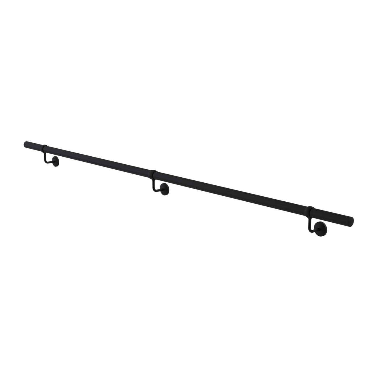 Matt Black Stair Handrail Kit - 3.6m X 40mm - Stiley Living
