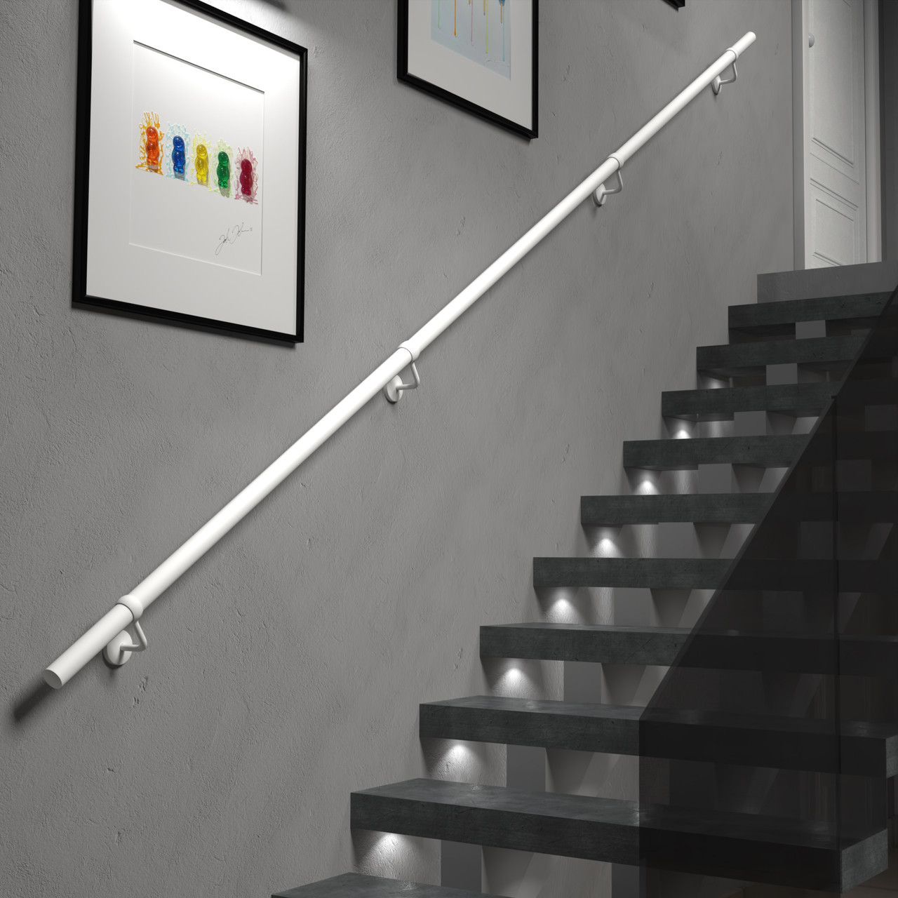 Staircase Handrail Wall Mount Banister Hand Railing - 1m 1