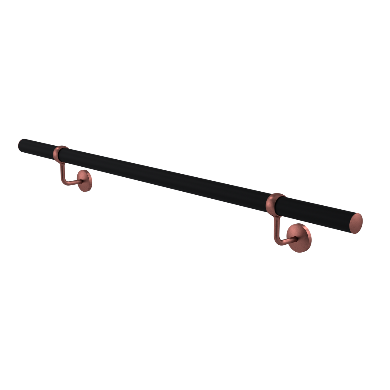 Stair Handrail Kit 12m X 40mm Matt Black And Antique Copper Bracket