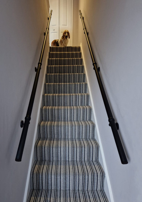 Stair Handrail Kit 3.6M X 40mm Matt Black - Stiley Living