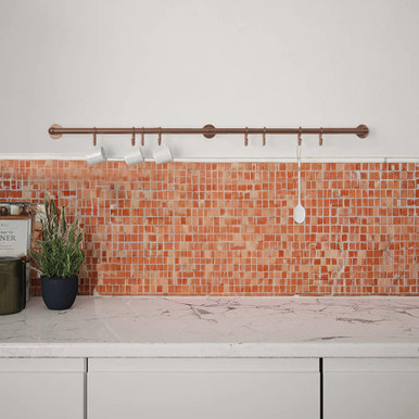 Utensil Rail | Polished Copper | Kitchen Rail | 1000mm | Stiley Living